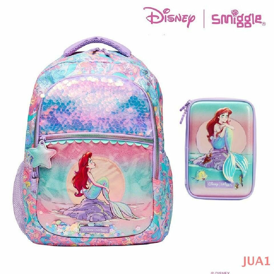 Школьная сумка Smiggle (В 42 см*Ш 30 см*Т 14 см) с сумкой для книг и карманом для ручек для детей 6-12 лет