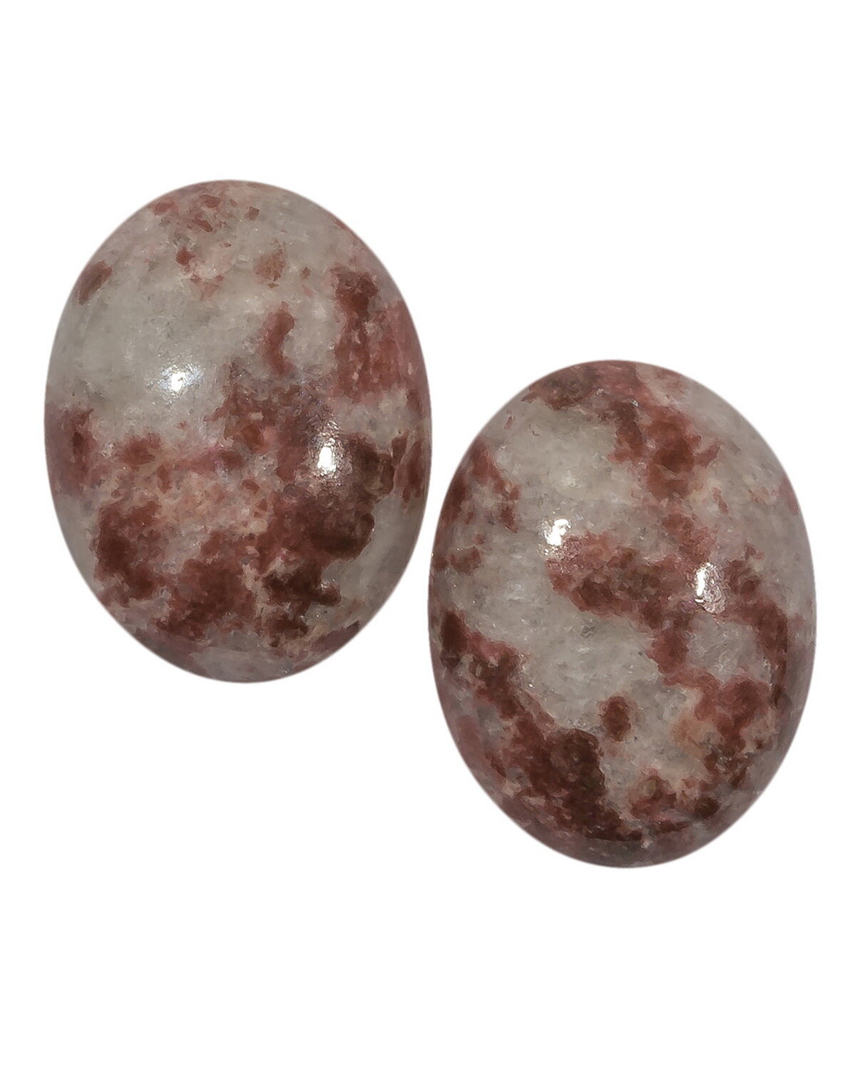 Кабошон Тулит темный, размер: (пара), размер: 24х19х7 мм, натуральный минерал.