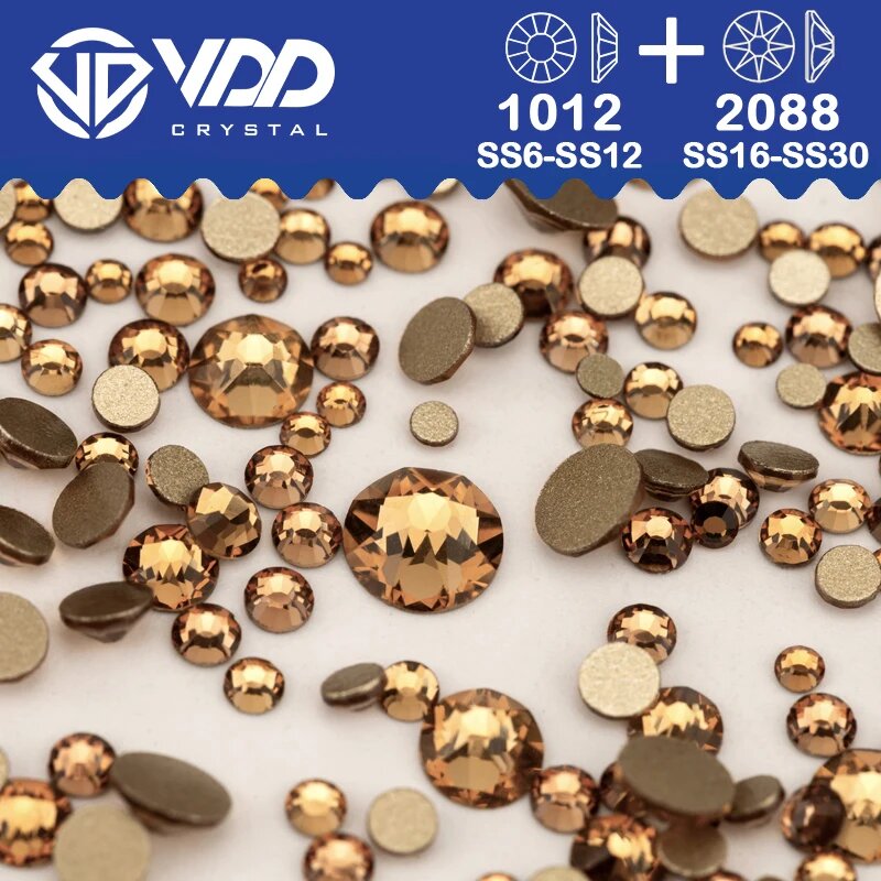 Стразы VDD бежевые Lt.Co.Topaz SS6-SS30