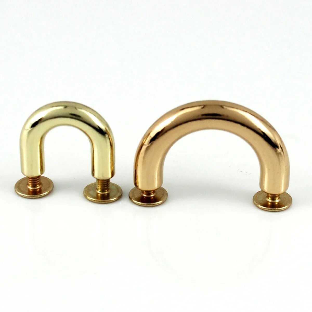 Металлические D-образные кольца для сумки, 2 шт, анкерные пряжки, арочный мост с винтами, крючки, ремни для сумок, кожаные ремни, 2 размера