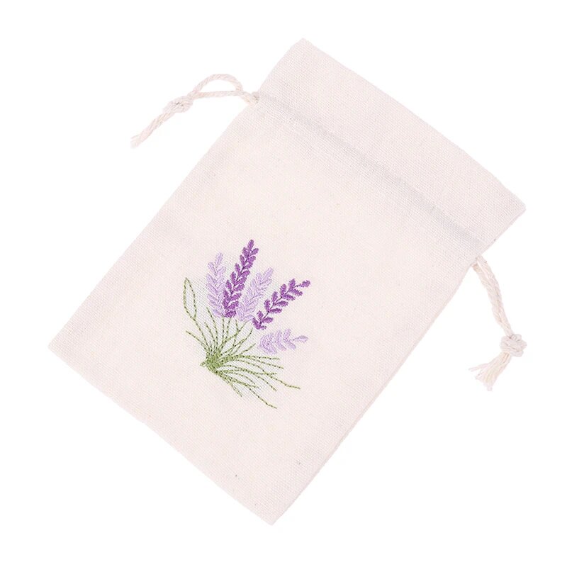 Вышитые Имитационные мешки лаванды 10 х14 см, маленькая подарочная упаковочная сумка для свадебной вечеринки, украшение для дома