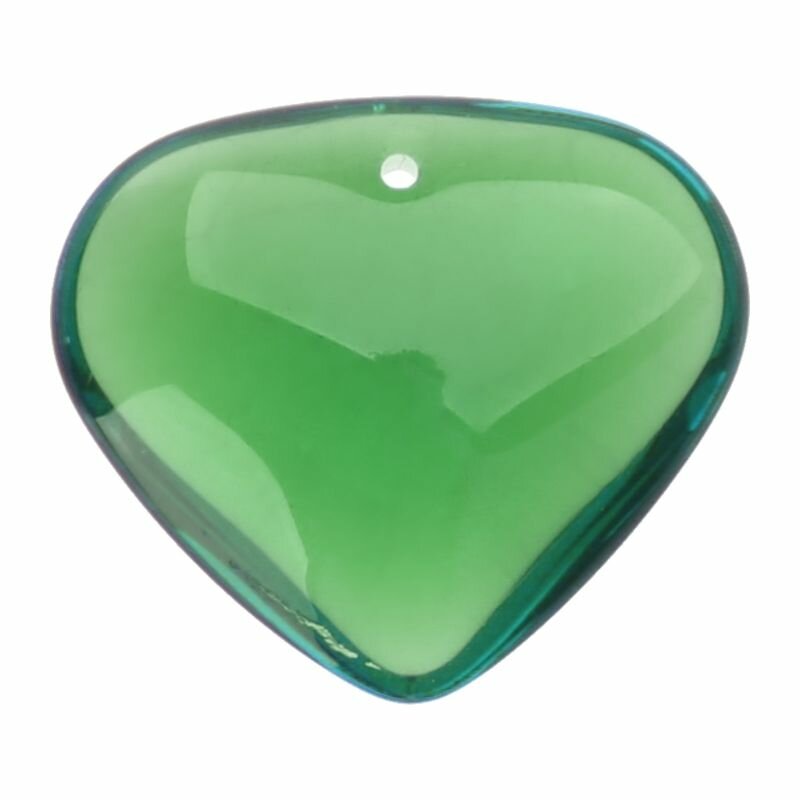 Хрустальная Подвеска В Виде Сердца Из Персика-Зеленый-Большой