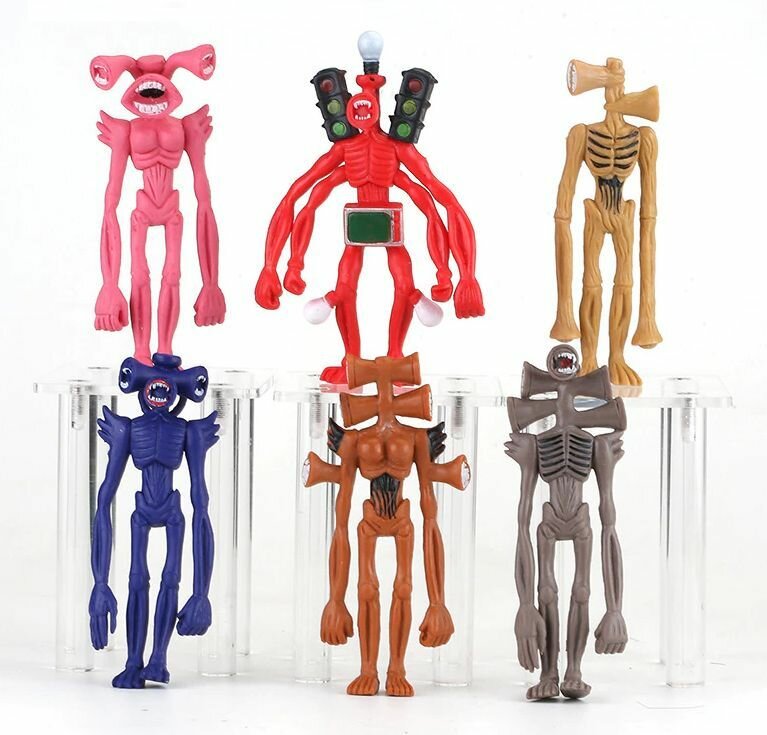 Набор фигурок Сиреноголовый / Siren Head 6шт (11см, пакет)