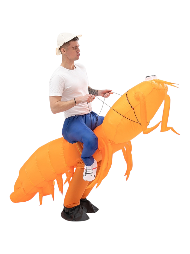 Костюм карнавальный "Креветка", надувной, полиэстер, коричневый, 1 шт