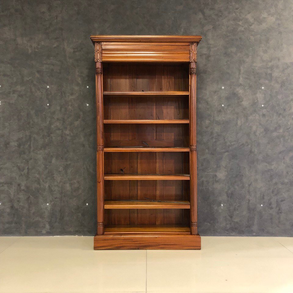 Стеллаж для книг DOMKORLEONE из красного дерева (mahogany wood), цвет орех NAA (светло-коричневый)