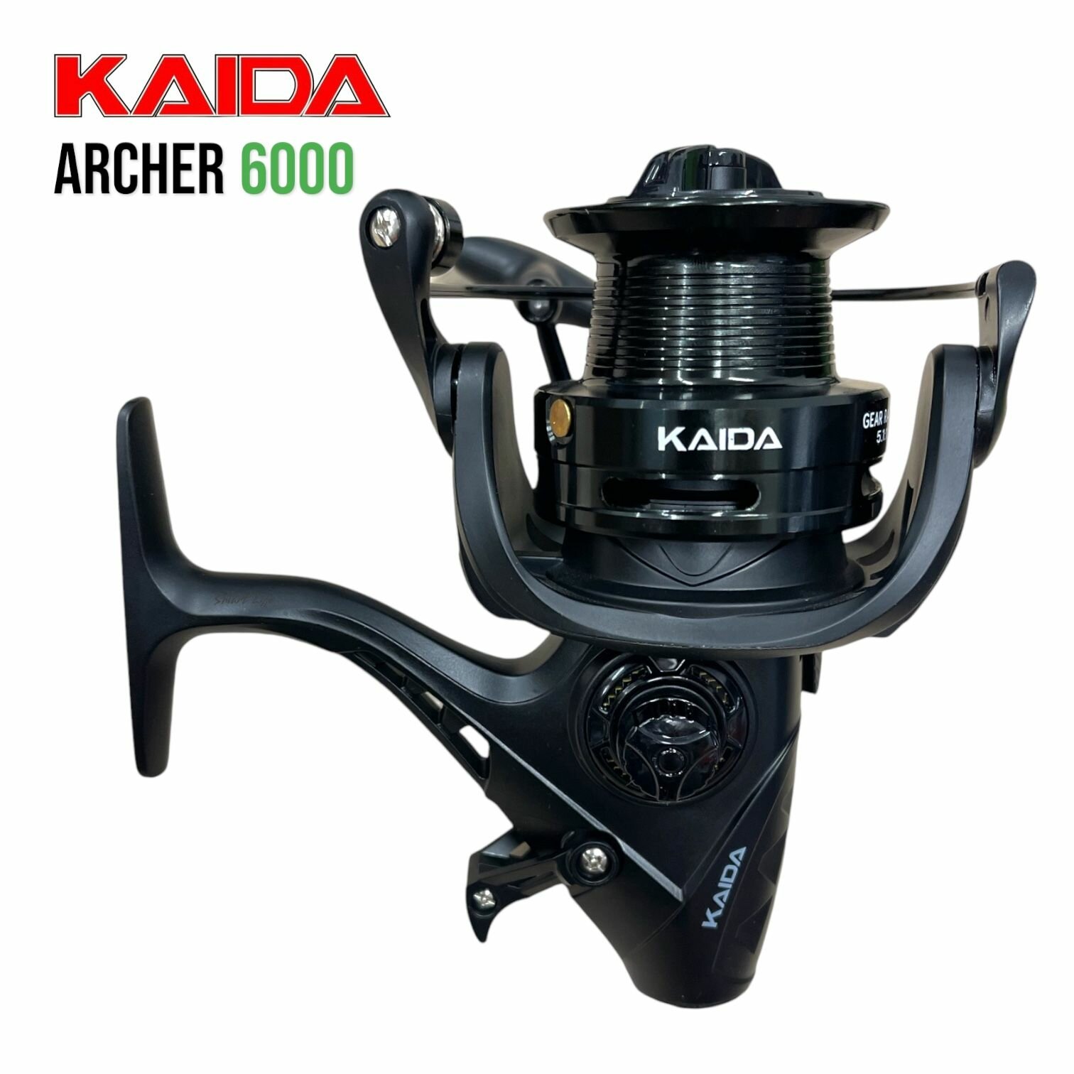 Катушка Kaida Archer 6000 7+1 с байтранером на фидер, донку, кайда на карпа, леща, карася