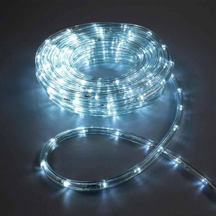 Световой шнур Luazon Lighting IP44, 10 мм, 10 м, 24 LED/м, 220 В, 8 режимов, свечение белое