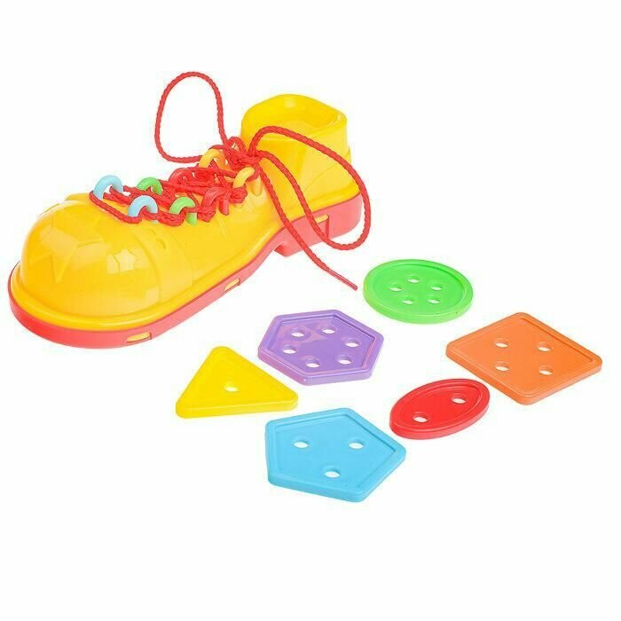 Шнуровка Knopa "Желтый ботинок с пуговками"