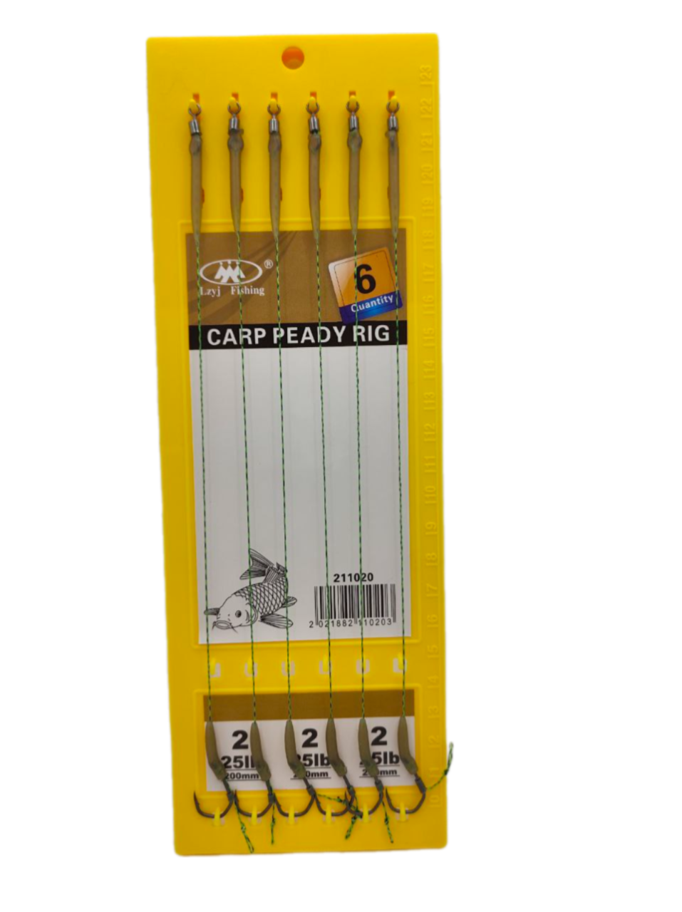 Набор поводков CARP Peady RIG для карповой ловли на бойл size 2 6шт 211020