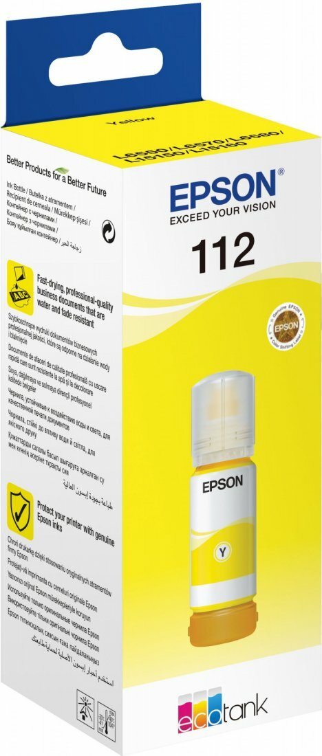 Картридж струйный Epson 112 C13T06C44A желтый (6000стр.) (70мл) для L11160/L15150/L15160/L6490/L6550/M15140