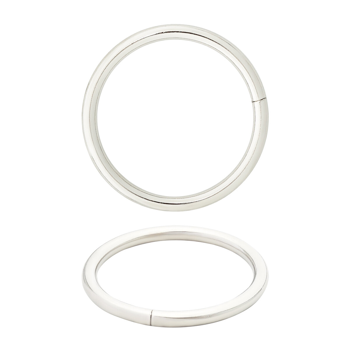 Кольцо соединительное разъемное для сумок, 40*4 мм, никель, Айрис (металл), 100 шт