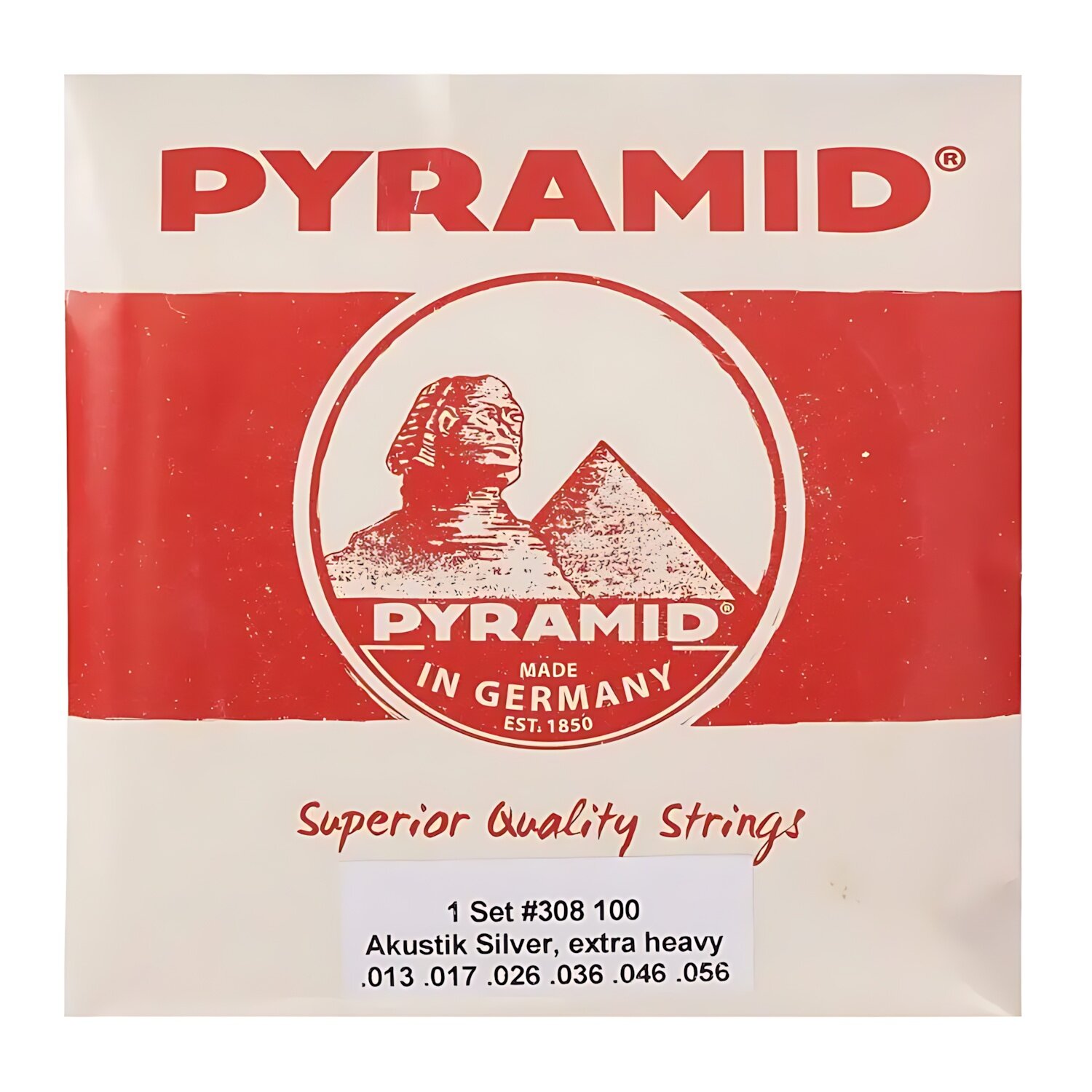 Струны для акустической гитары, Pyramid 308100 Silver Wound - (13-56)