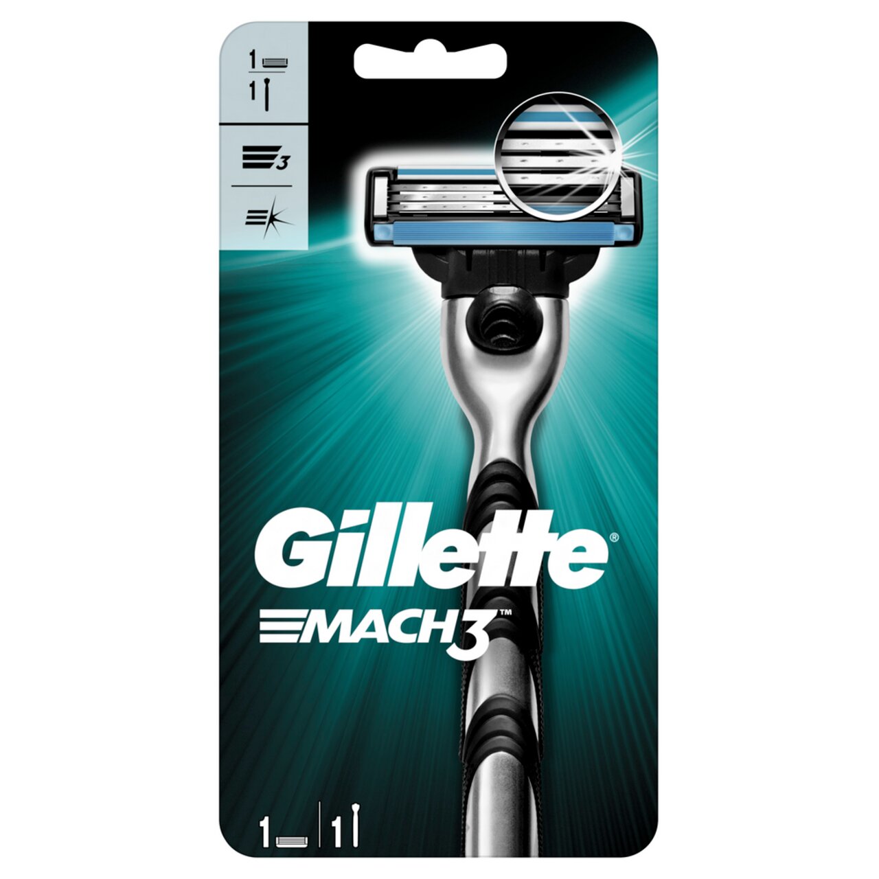 GILLETTE Mach3 станок для бритья и 1 кассета сменная кассета совместимая с Mach3.