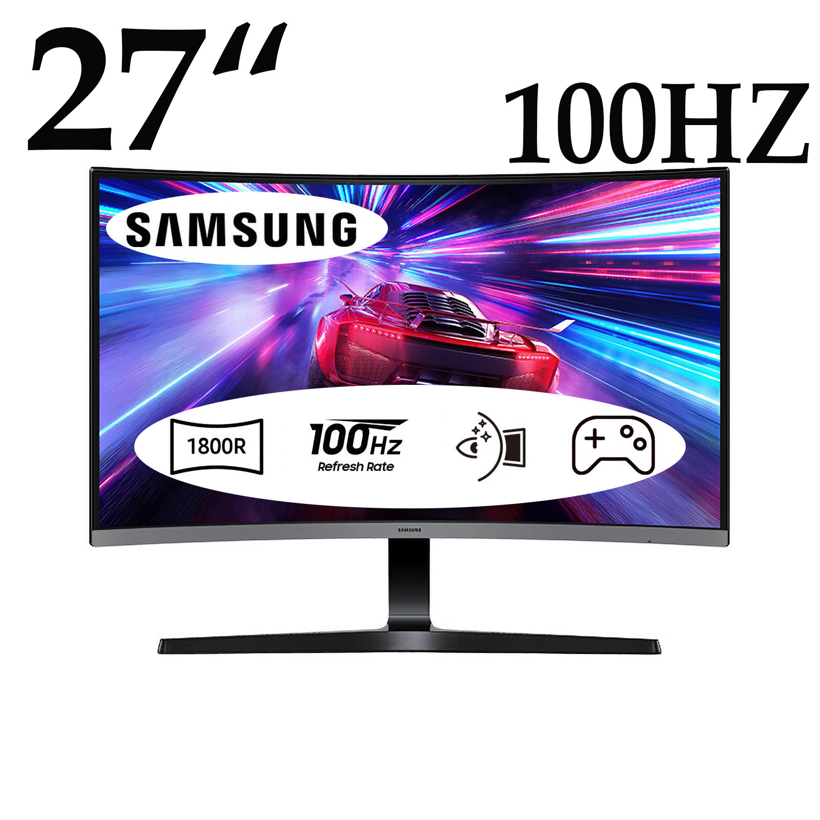 Монитор 27" SAMSUNG LS27D392GACXXF, 100Hz, HDR400, HDMI,1800R