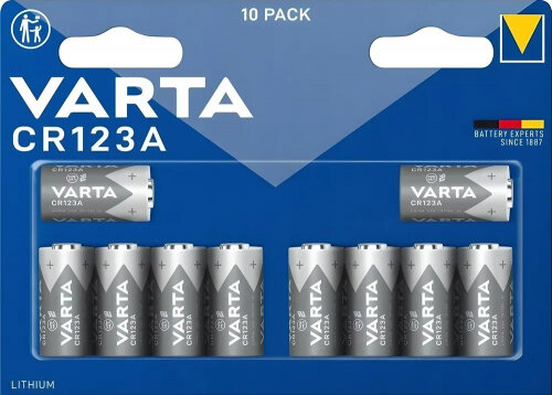 Элемент питания Varta Professional Lithium CR123A бл 10