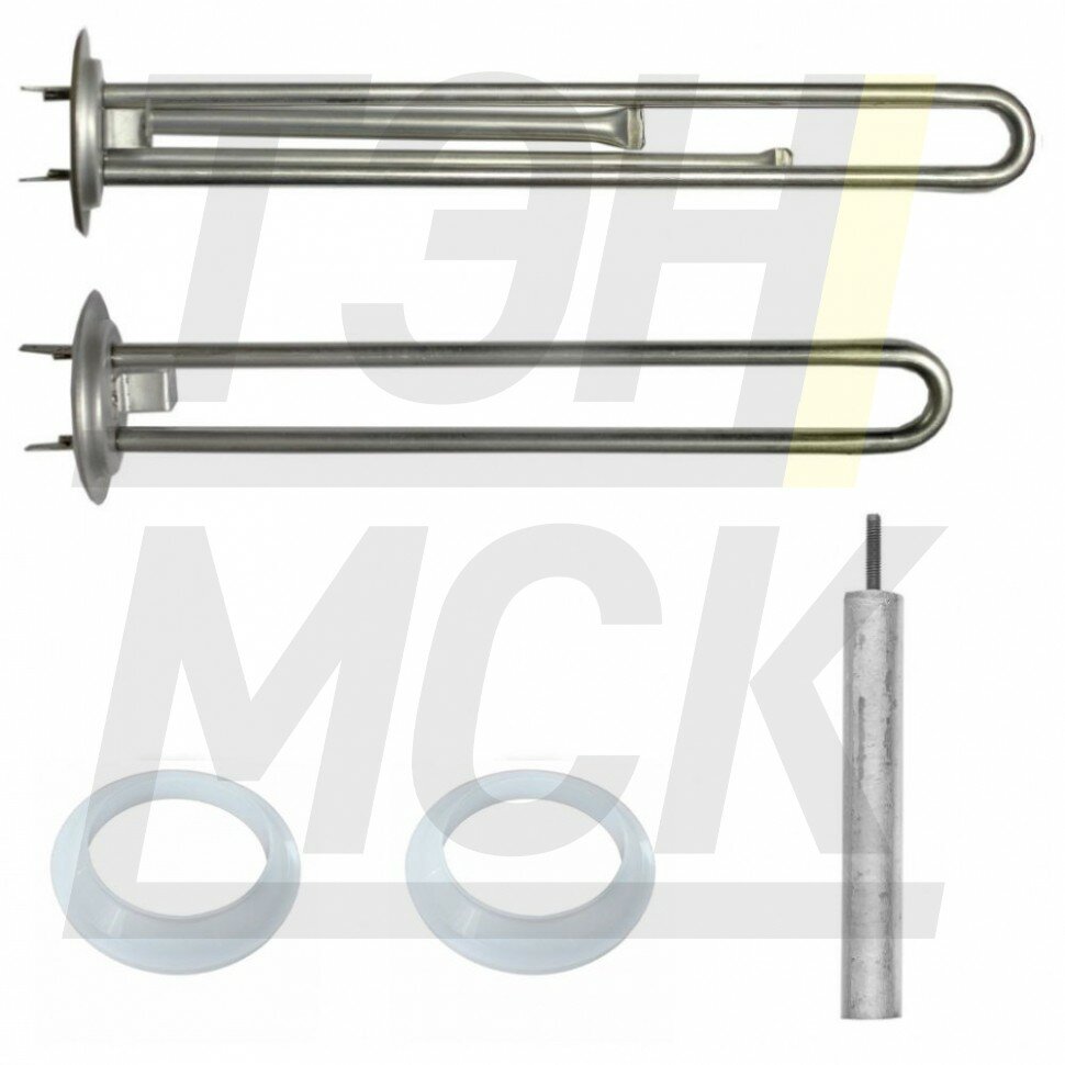 Комплект ТЭНов 2 кВт (700 + 1300 Вт) RF для водонагревателя Thermex, Garanterm RZB, IF, ID + прокладки + анод, 20467