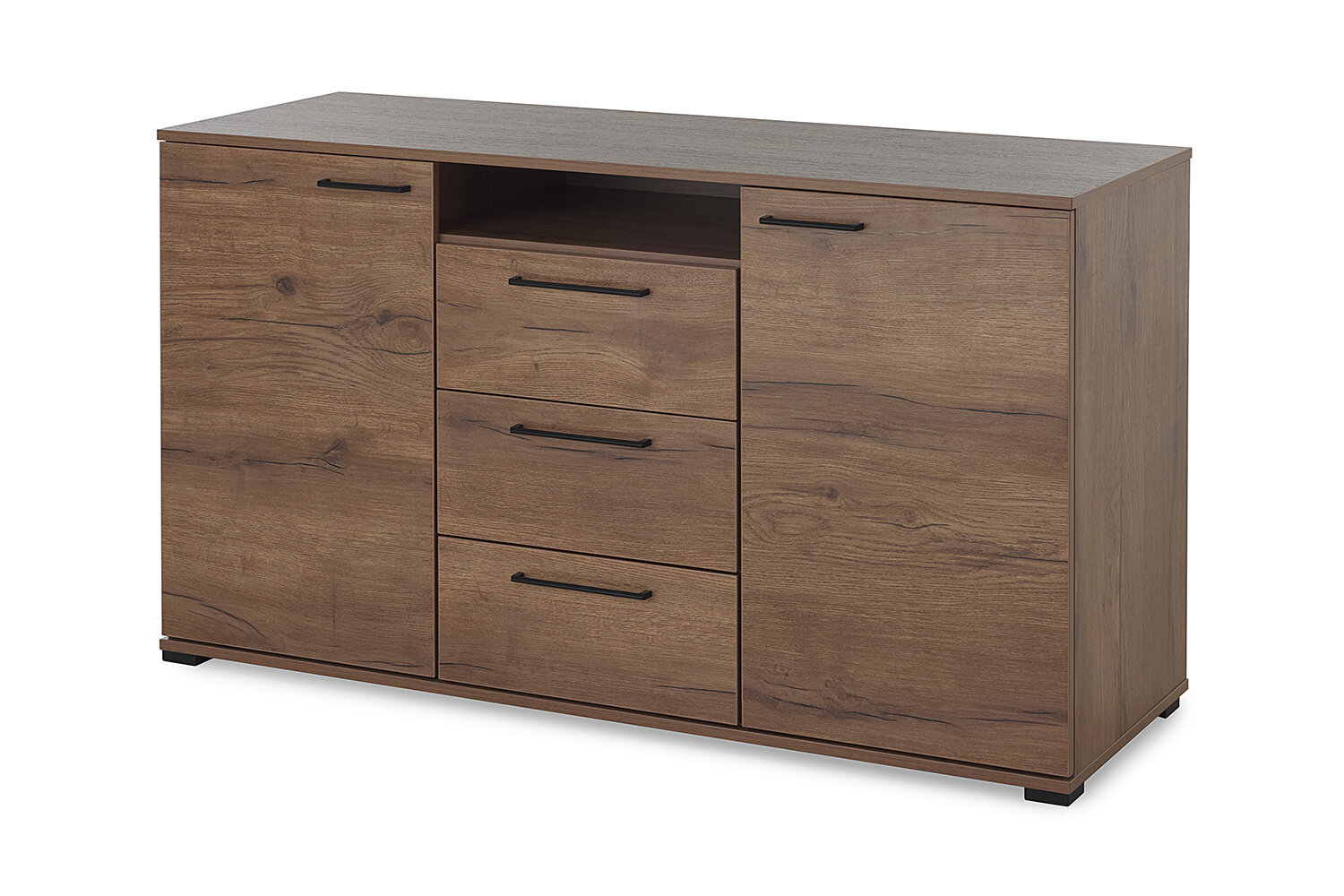 Тумба напольная Валери, 136х79х47,6 см, матовый фасад, ЛДСП, цвет дуб табачный