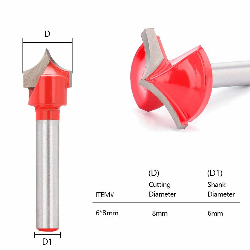 Фреза пазовая фасонная XCAN, 6х8 мм по дереву