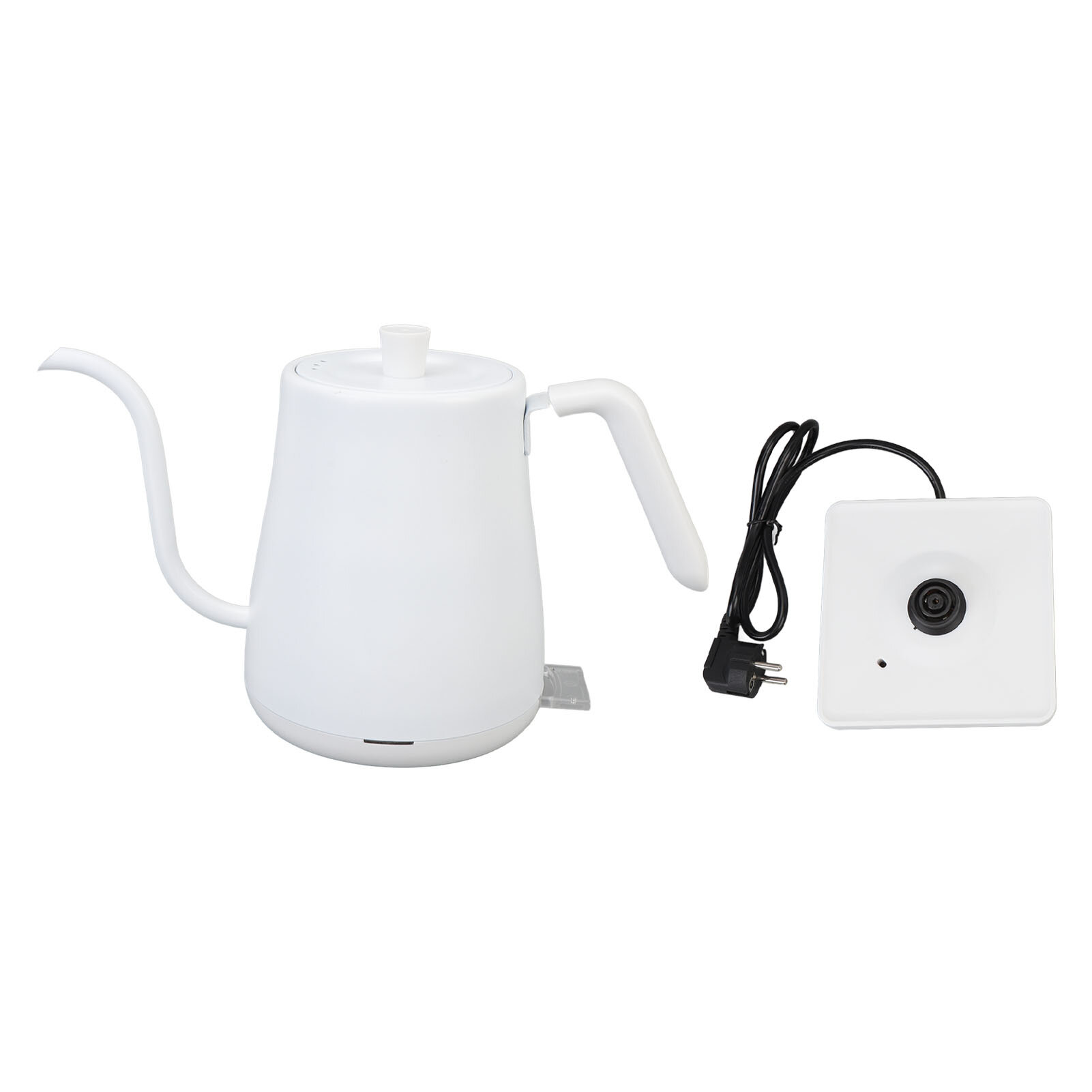Электрический чайник с изогнутым носиком, 800 мл, 1000 Вт, автоматическое отключение, корпус из ABS, носик из нержавеющей стали 304, для заваривания пуровер, белый цвет, евровилка, 220 В.