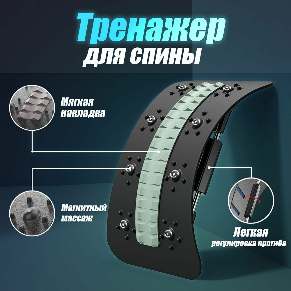 Тренажер для растяжки спины, мини тренажер для дома. Массажный мостик для растяжки поясницы ортопедический