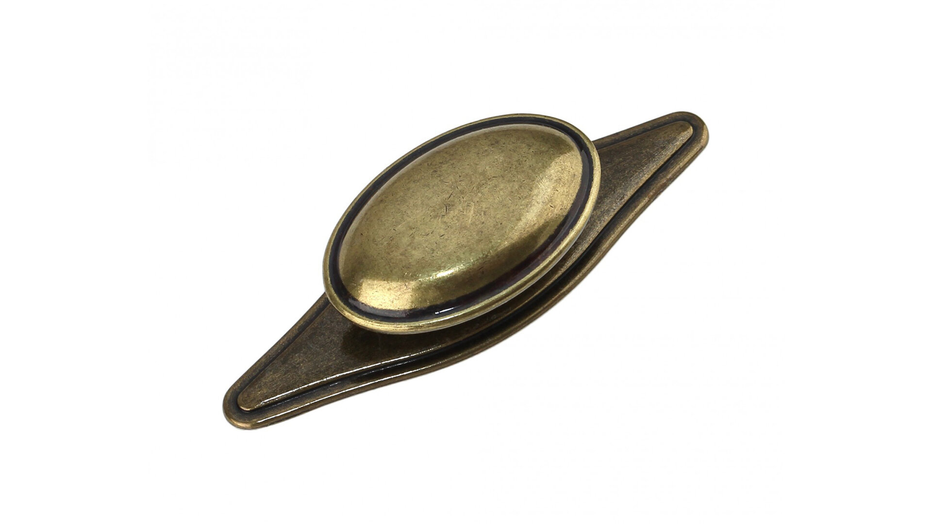 Мебельная ручка RC056AB.4, ручка-кнопка, старинная латунь, 4 шт