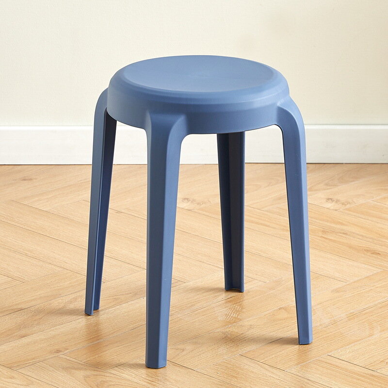 Табурет "Элегантная русская классика", цвет голубой, пластик