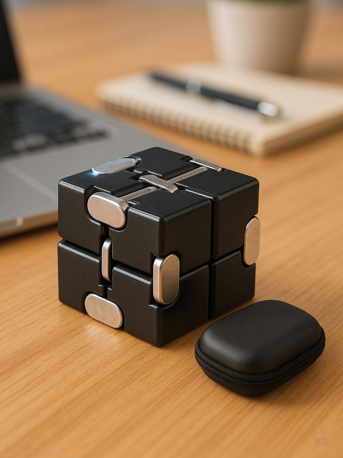 Бесконечный куб Infinity, антистресс-игрушка для детей и взрослых, металлический, черный, 210г