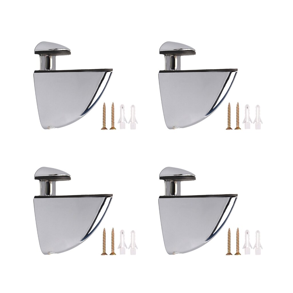 4 шт./компл. Регулируемый Стеклянный Зажим Из Цинкового Сплава Прочный Стеклянный Зажим Держатель Полки Простая Установка для Перегородки Стола