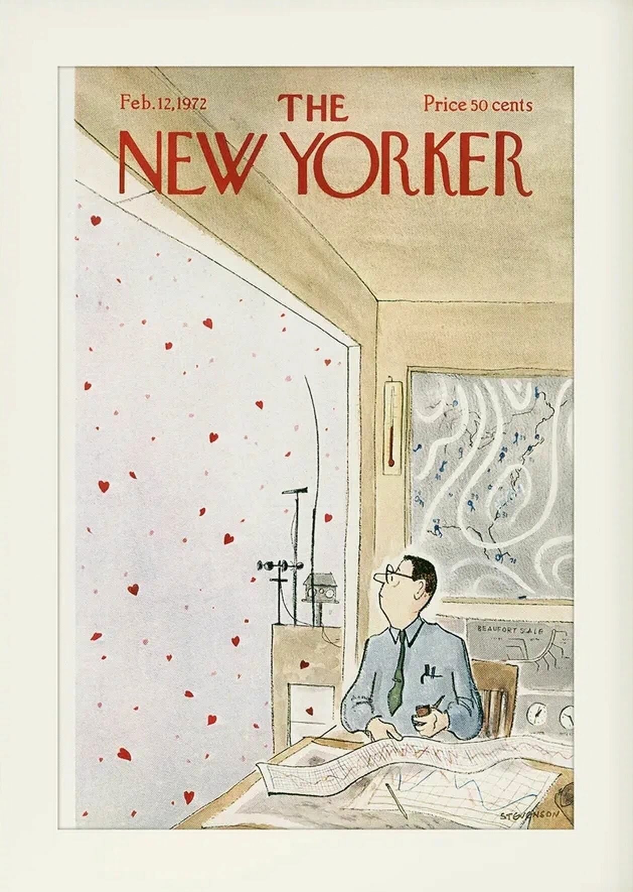Плакат, постер the new yorker обложка. Нью йоркер на бумаге, размер 30х42см