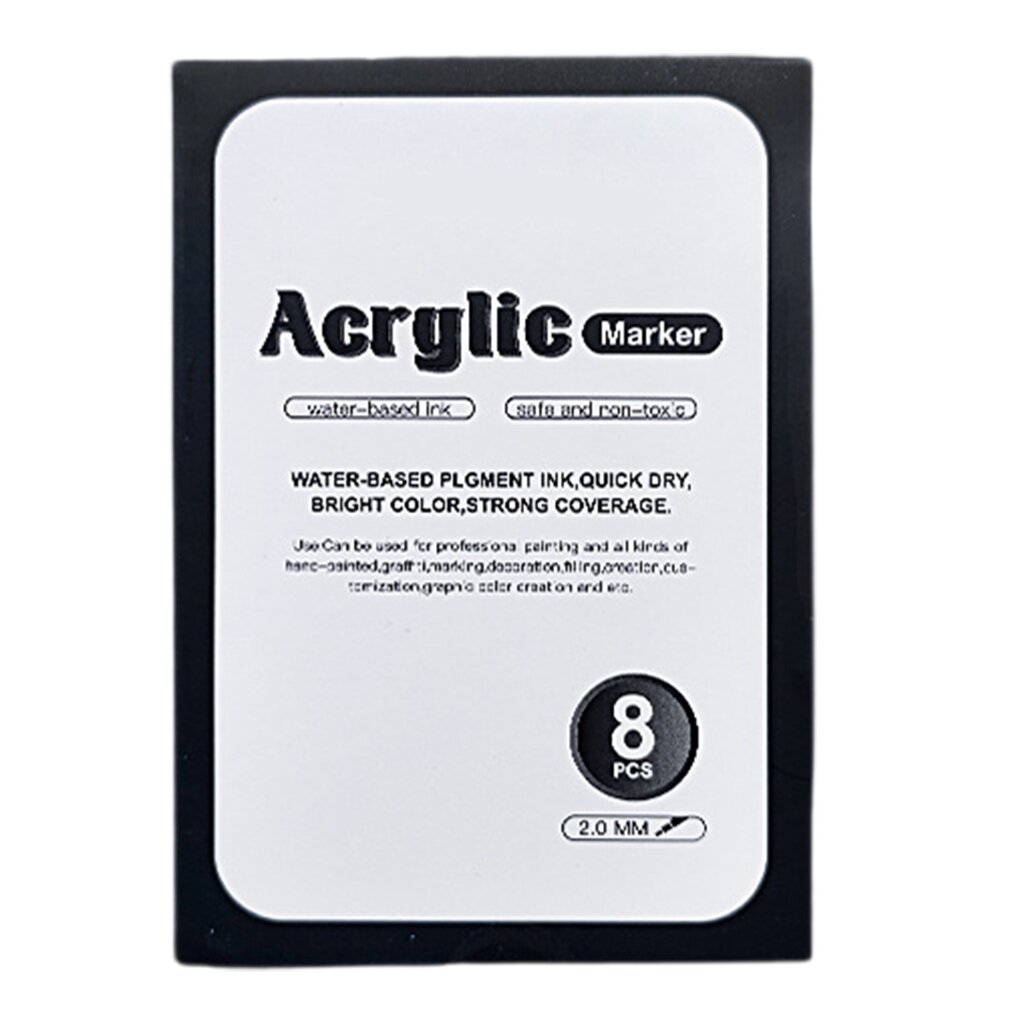 9 Наращиваемых маркеров для подсветки, цвета Золото, серебро, белый, Водонепроницаемая акриловая ручка для темных условий