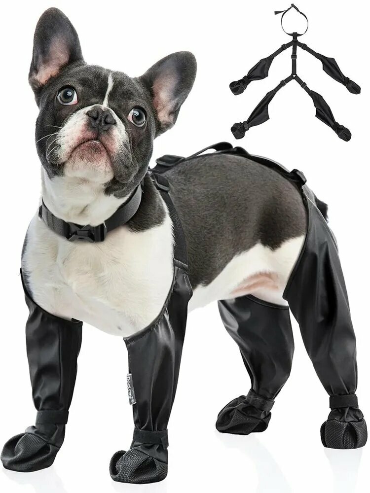 Обувь для собак Ботинки для собак на подтяжках Водонепроницаемый, скользкий протектор лап домашних животных, M