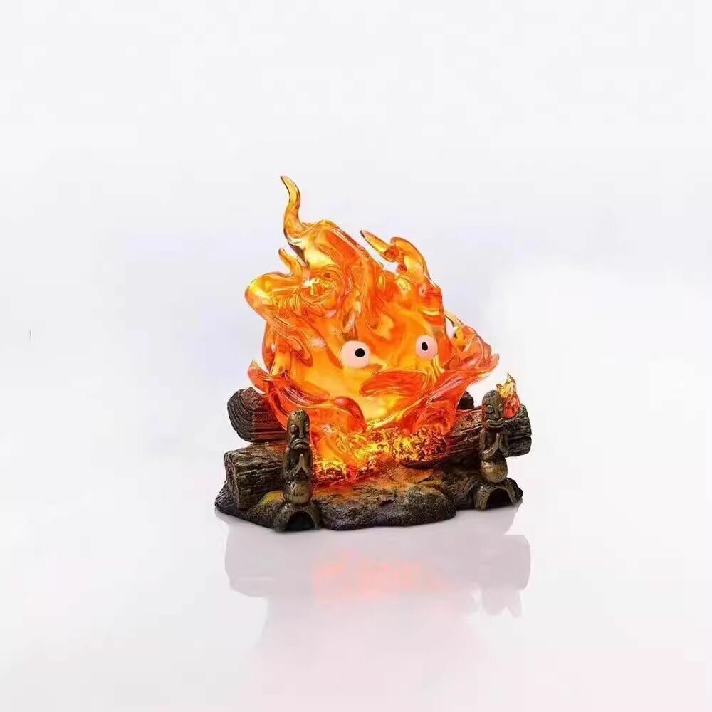 Аниме фигурки Hauru no ugoku shiro"Calcifer",12CMПламя сердца Касифы - дыхательная лампа
