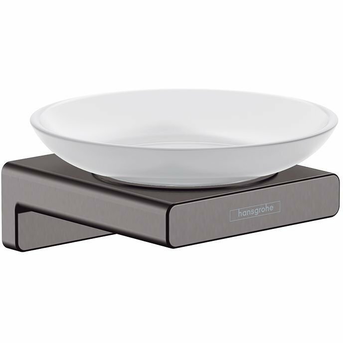 Мыльница Hansgrohe (Хансгрое) AddStoris, шлифованный черный хром, 41746340