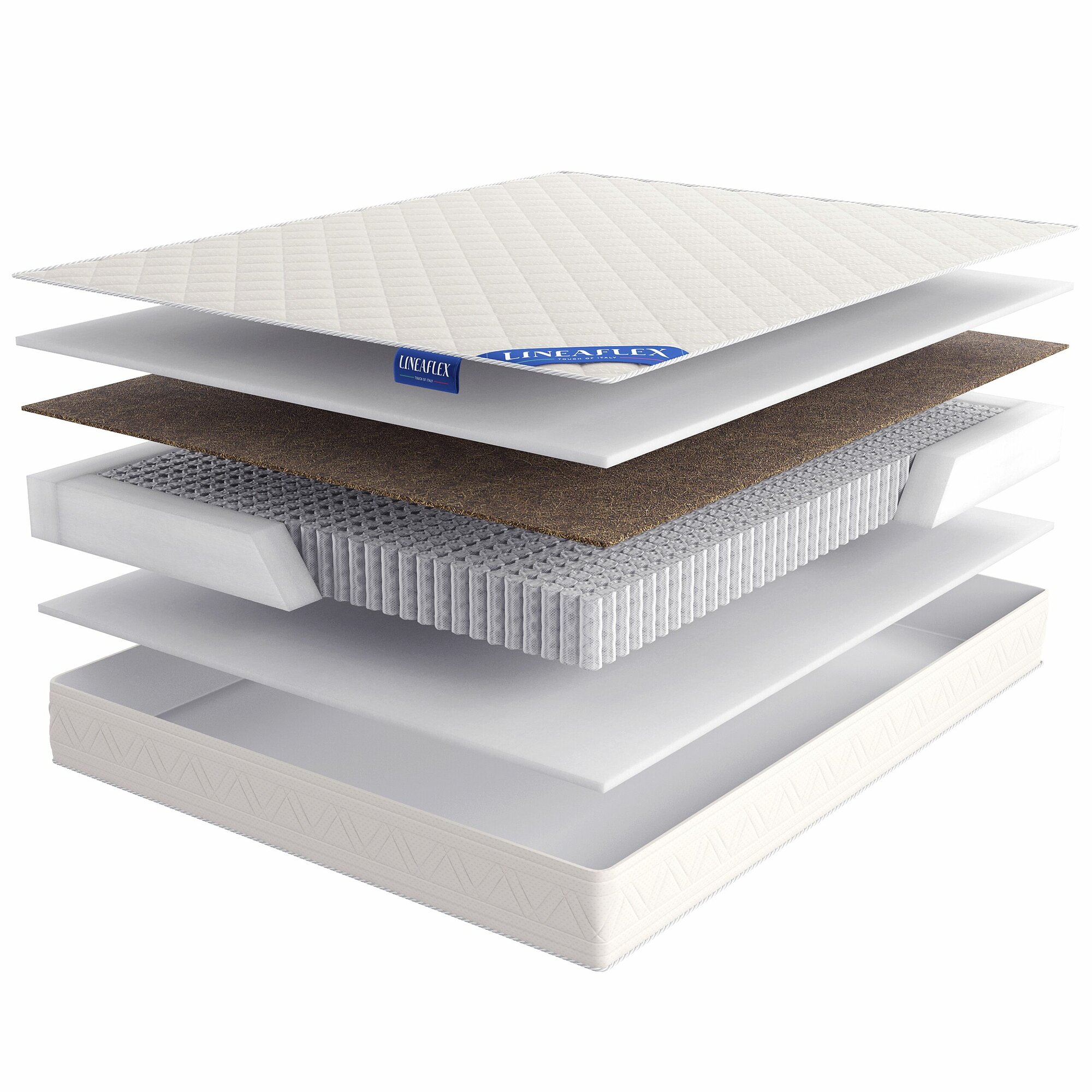 Матрас Lineaflex Fellena Lux 180х200 серии Flex&Roll анатомический жесткий средней жесткости кокосовый Независимые