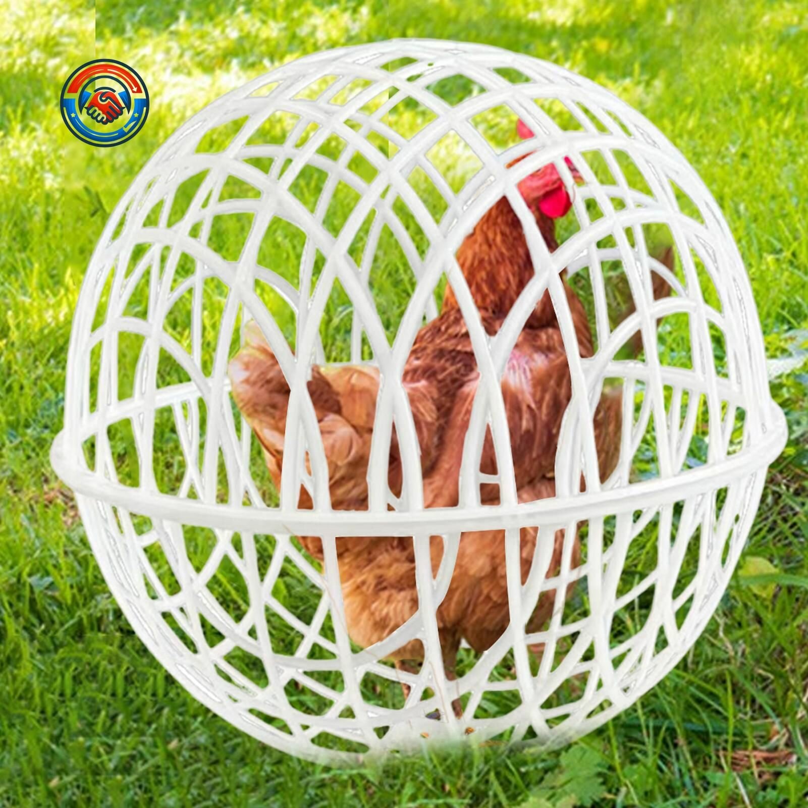 Сферическая клетка гнездо для куриц и кроликов, безопасный уличный вольер из ПВХ, защита от собак, переносной домик для мелких животных