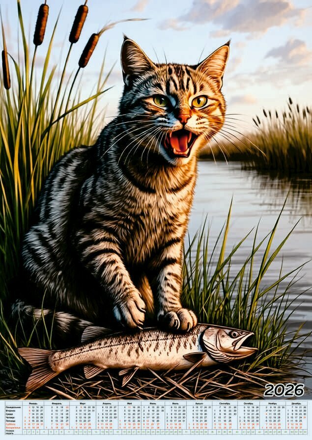 Календарь Кошка 2026