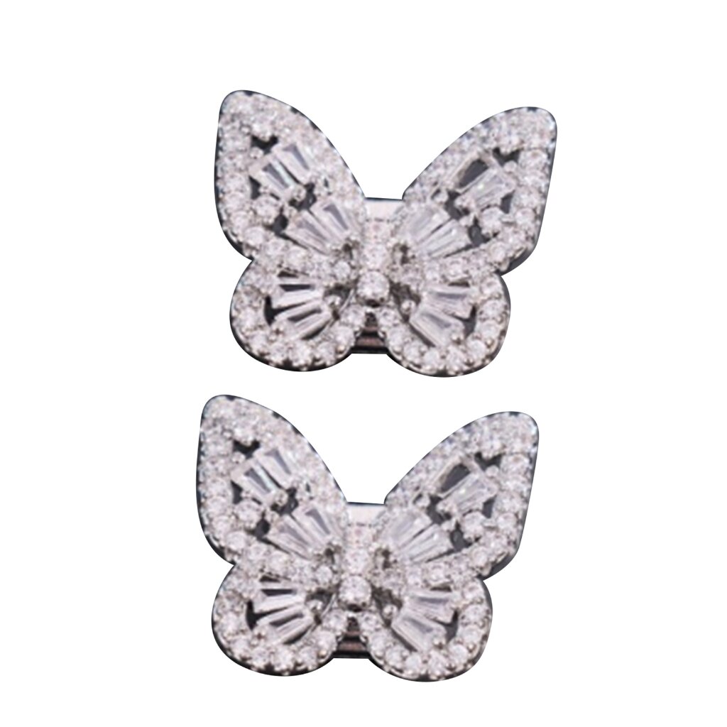 Вкладыши-клипсы со стразами в виде бабочки, открывающие ухо, съемные аксессуары для ушей, Декор