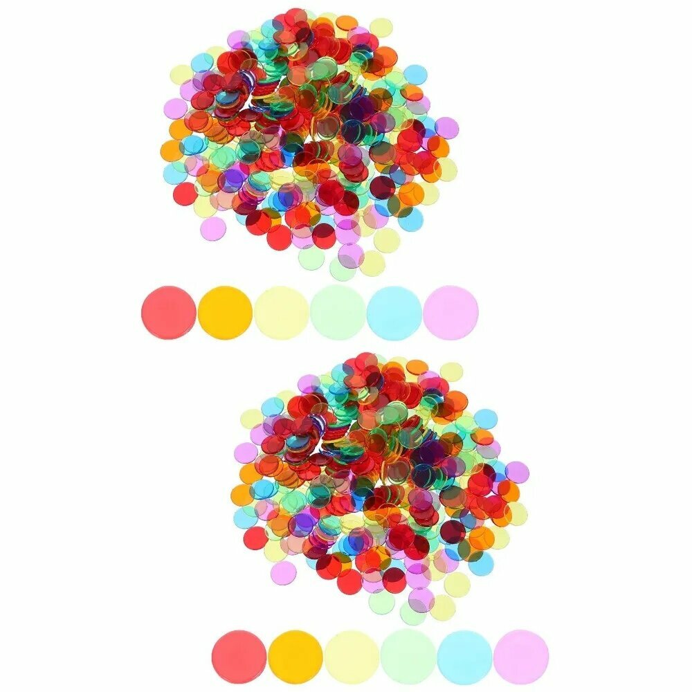 Пластиковые игровые фишки для бинго и счета, разноцветные, набор 1000 штук, для вечеринок