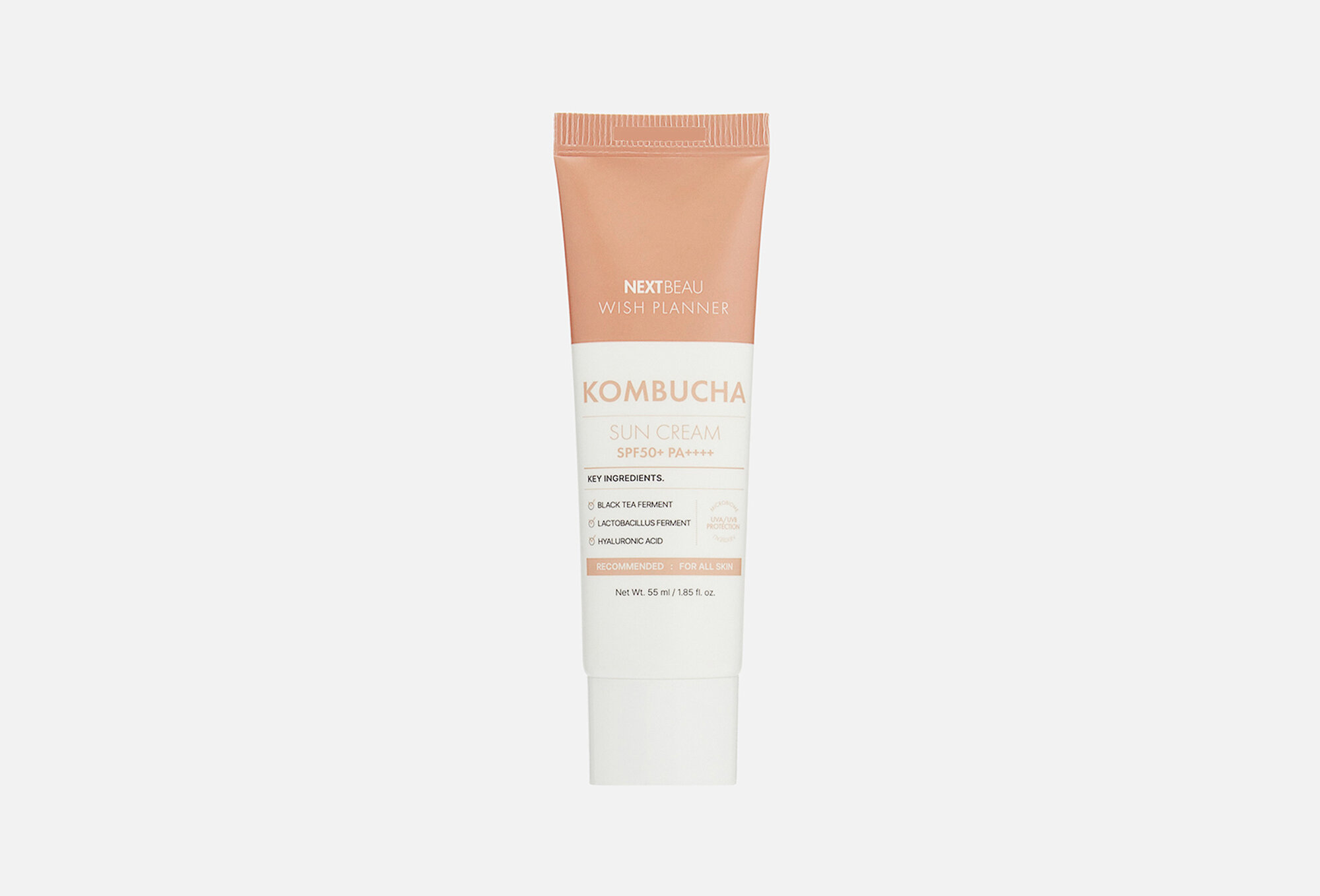 Солнцезащитный крем для лица SPF 50+ NEXTBEAU Kombucha 55 мл