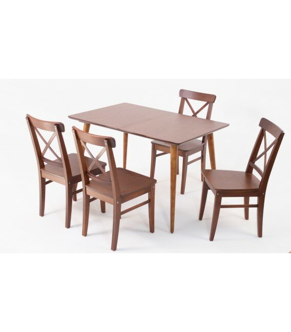 Стол Монте 120 орех со стульями Ингольф Орех
