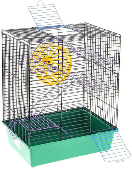 Вака венеция клетка для грызунов большая с мостиком и колесом