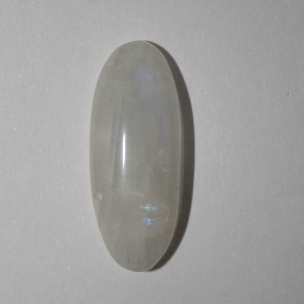 Коллекционный кабошон лунный камень, 28х11х6 мм, Шри-Ланка, «True Stones»