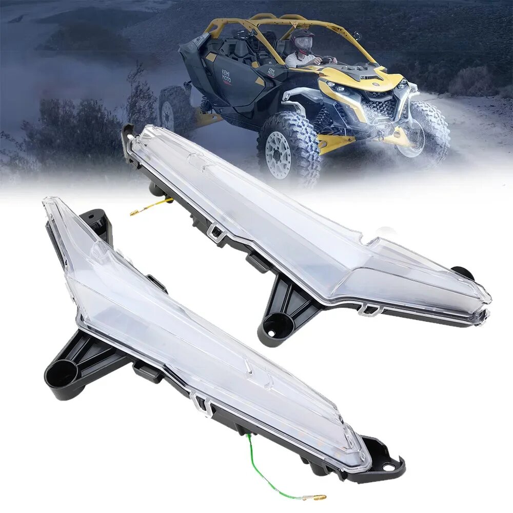 Дневные ходовые огни с указателем поворота для Can-Am Maverick R Max X RS 999T 2024-2025 объектив ПК PMMA IP65 водонепроницаемый 3,6 Вт 3,5 пуля