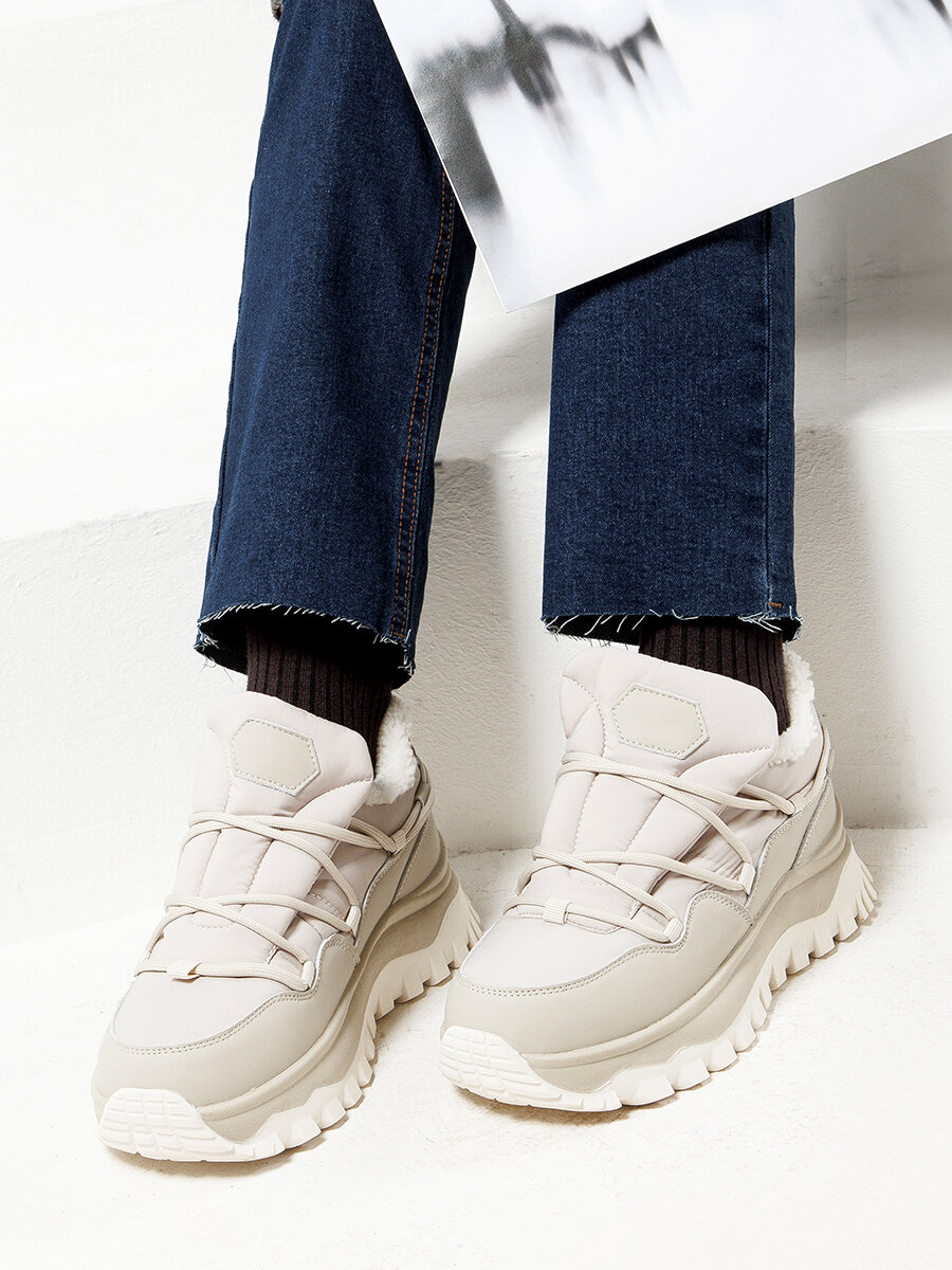 Кроссовки кеды натуральная кожа на высокой подошве утепленные 2025-2026