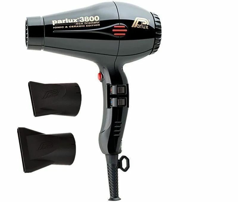 Фен для волос Parlux 3800 Eco Friendly Ion Ceramic Pro, черный