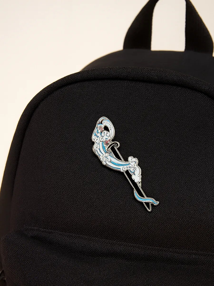 Значок на рюкзак "Клинок, Рассекающий Демонов", нержавеющая сталь