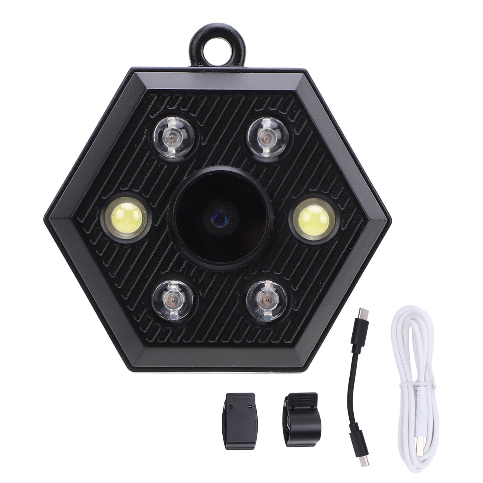 1080P Body Worn Camera 100 Degree Wide Angle Wearable Video Recorder with Night Light 2 Detachable Back Clips 32GB Memory Card Magnetic Function
