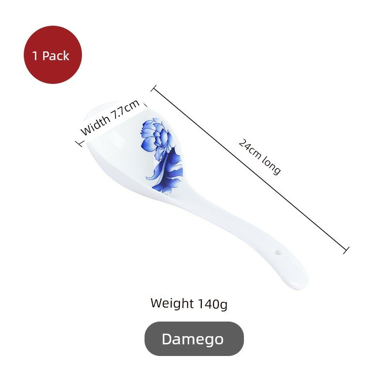 Ложка для супа из костяного фарфора, бытовая керамическая ложка для супа с длинной ручкой, ложка для риса, ложка для