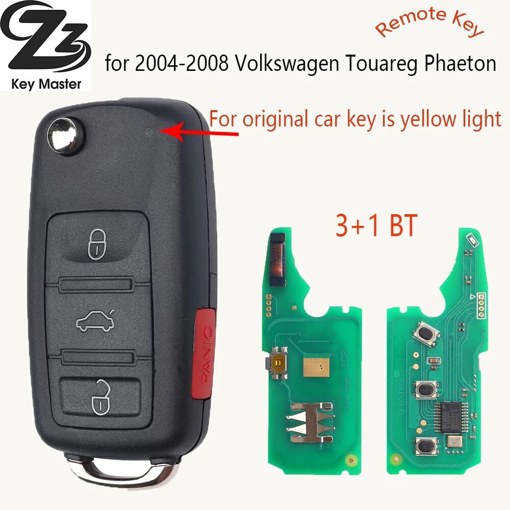 Zz KR55WK45032 ID46 PCF7945 чип 315/433 МГц бесконтактный автомобильный дистанционный ключ для Porsche VW Bentley Continental GT Flying Spur 433MHZ, VW