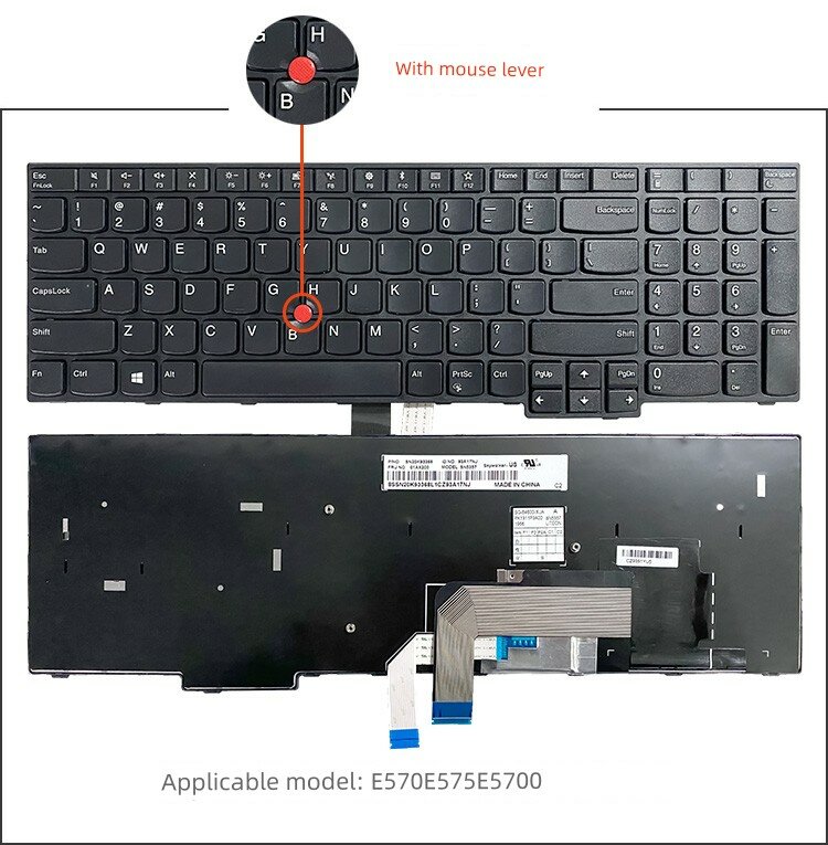 Подходит для Thinkpad Lenovo E550 E555 E550C E560 E565 клавиатура E570 E575 E570C E570 E575 E570C (с тестом на мышь)